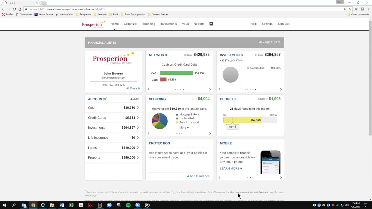 How to - Using the Vault in WealthVision | Prosperion Financial Advisors