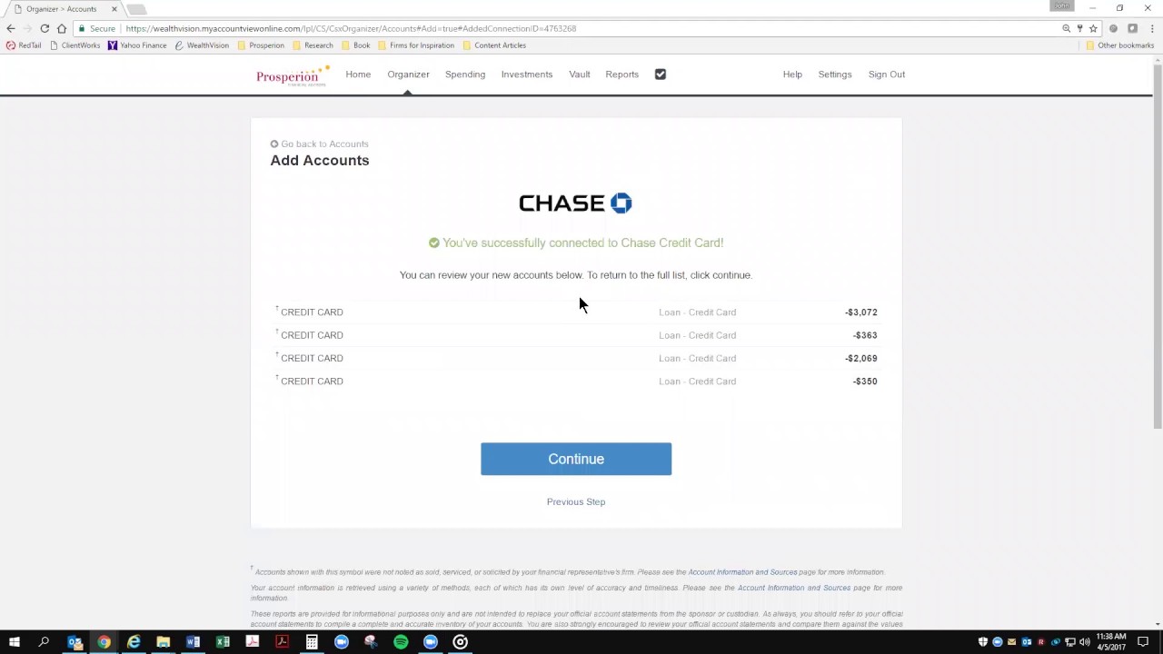 How to - Linking Your Outside Accounts to WealthVision | Prosperion ...